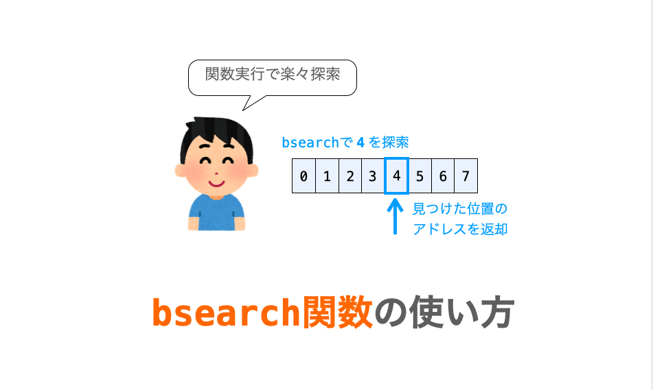 【C言語】bsearch関数の使い方 | だえうホームページ