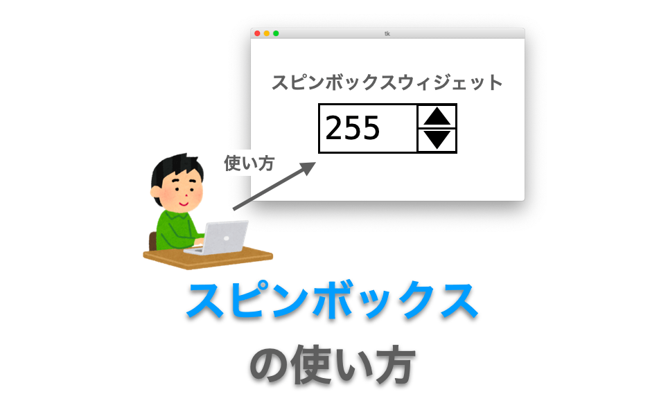 Tkinterの使い方：スピンボックス（Spinbox）の使い方 | だえうホームページ