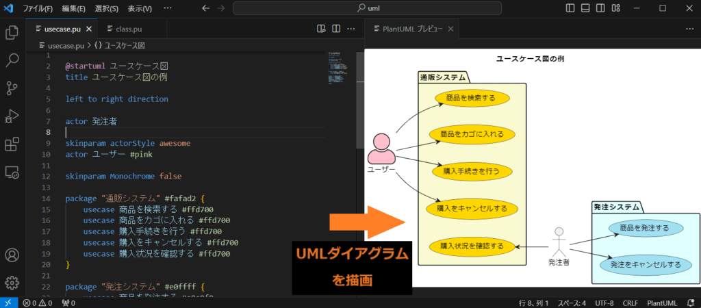 【VSCode】PlantUMLでVSCodeでUMLダイアグラムを作成する | だえうホームページ