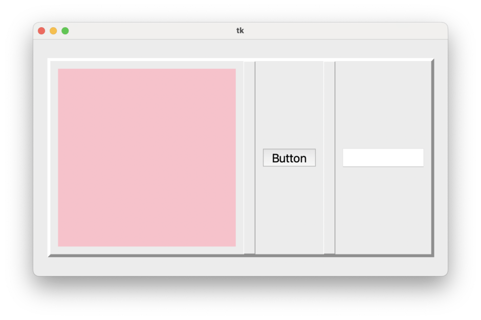 Tkinterの使い方：ペインドウィンドウ（panedwindow）の使い方 だえうホームページ
